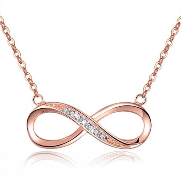 Jewelry | Rose Gold Infinity Pendant Necklace | Poshmark